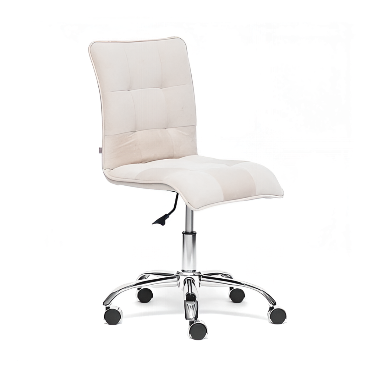 Кресло офисное TetChair ZERO 7 бежевый флок, вес до 100 кг, газ лифт