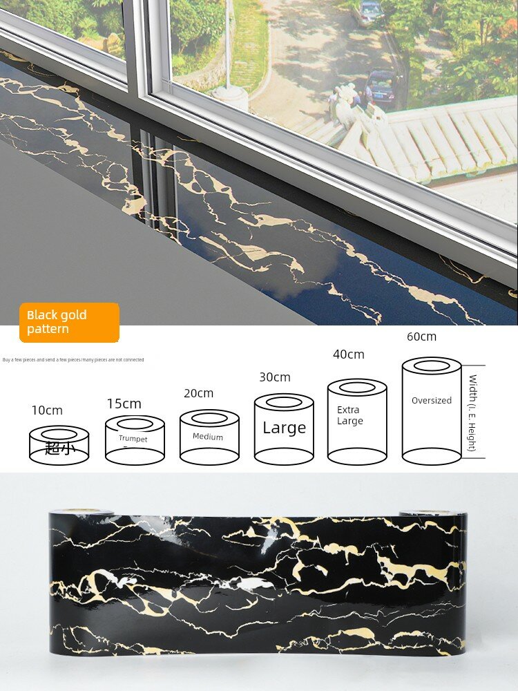 Самоклеящиеся наклейки на подоконники, водонепроницаемые и устойчивые к солнцу, утолщенные накладки на края плитки,