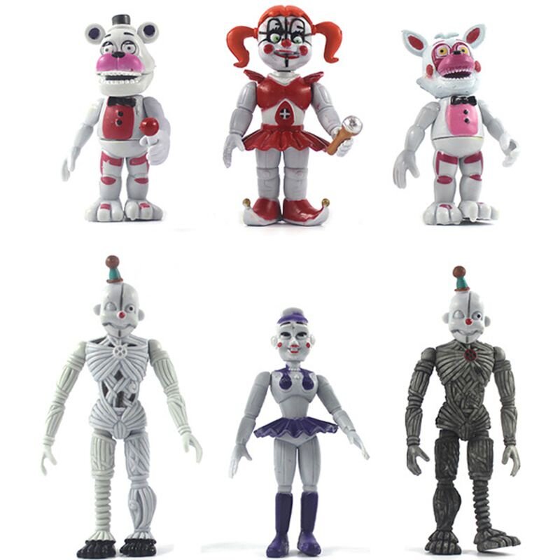 Charming fnaf five nights at freddy's мини фигурки 6 шт для демонстрации и игры сестры
