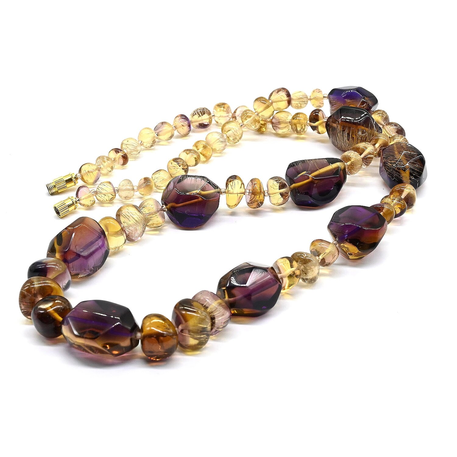 Бусы, аметрин