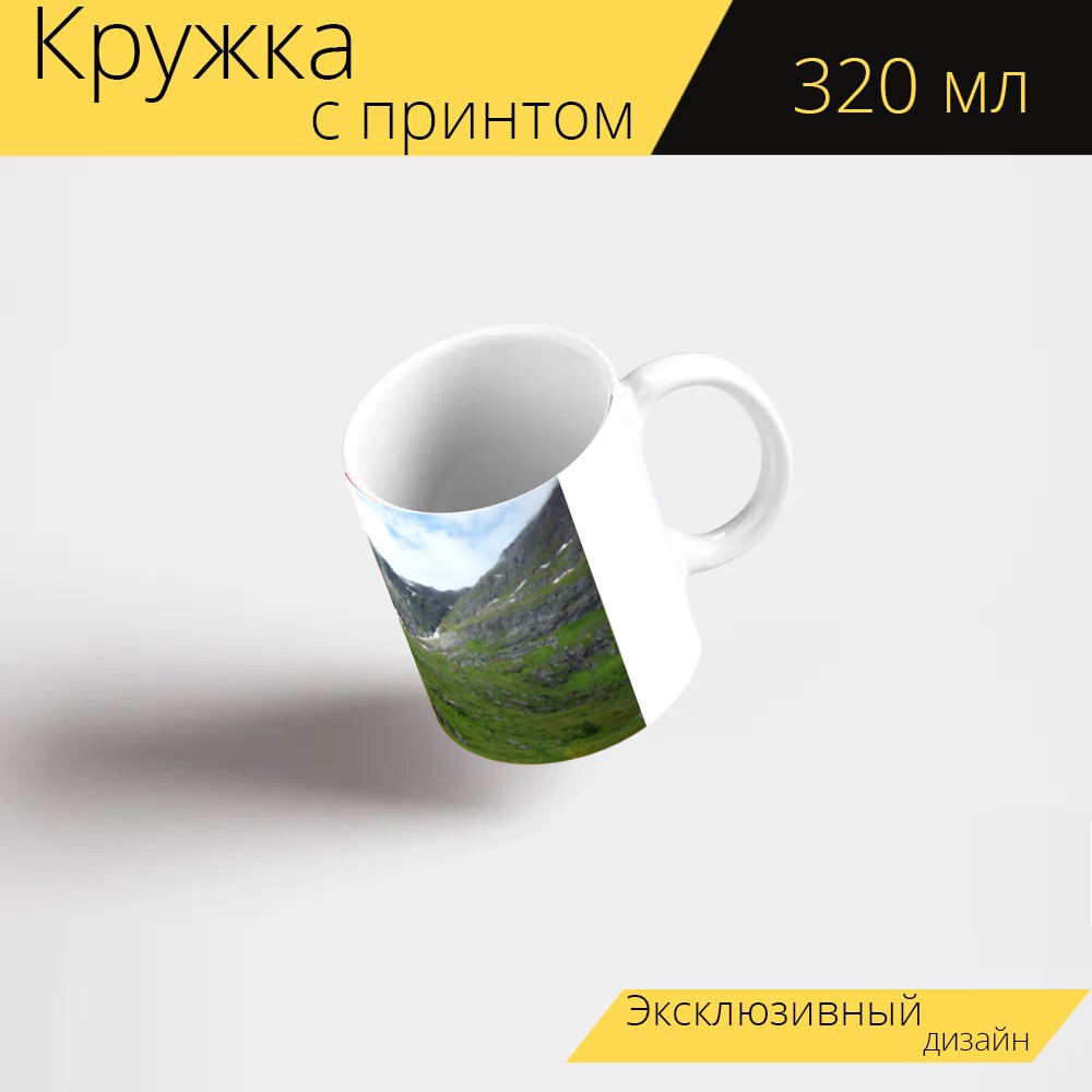 Кружка с рисунком, принтом "Орлиное сафари, норвегия, скандинавия" 320 мл.
