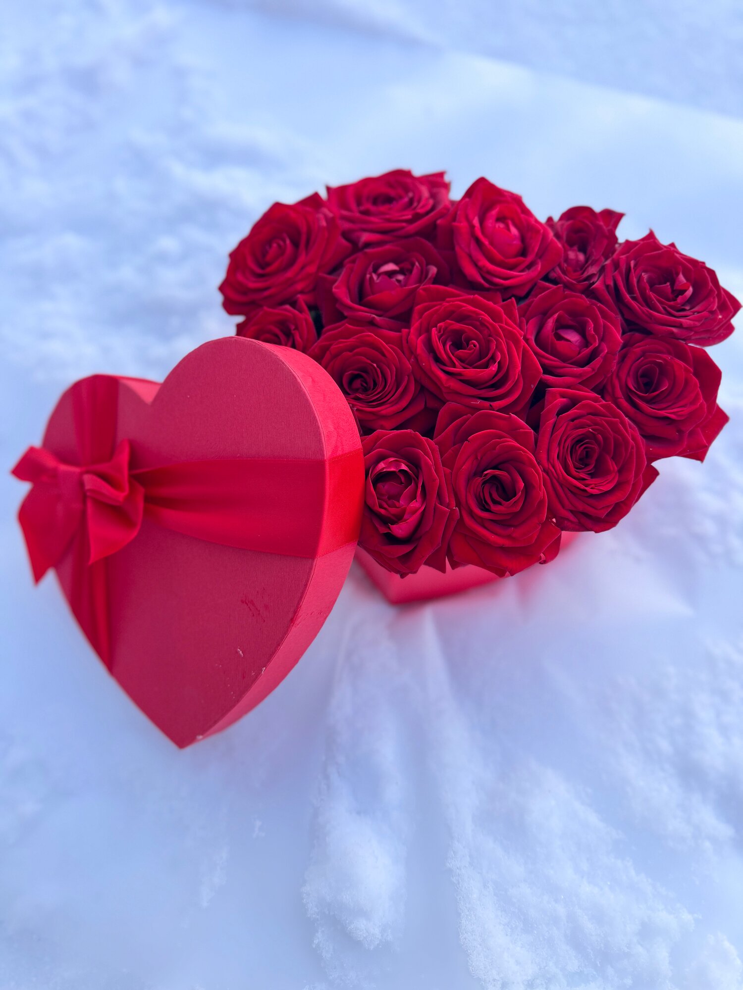 Розы 15 шт красные сердце лм арт. 13888 - Простороза. ру магазин