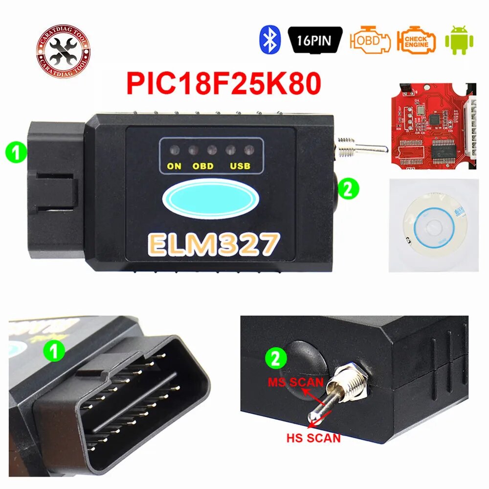 ELM327 Bluetooth OBD2 сканер USB Version — фото 1