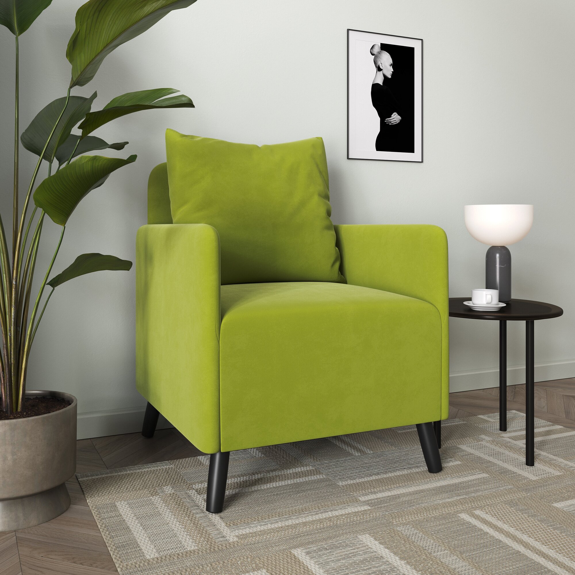 Кресло Salon Tron "Будапешт", 68x72x85см, салатовое