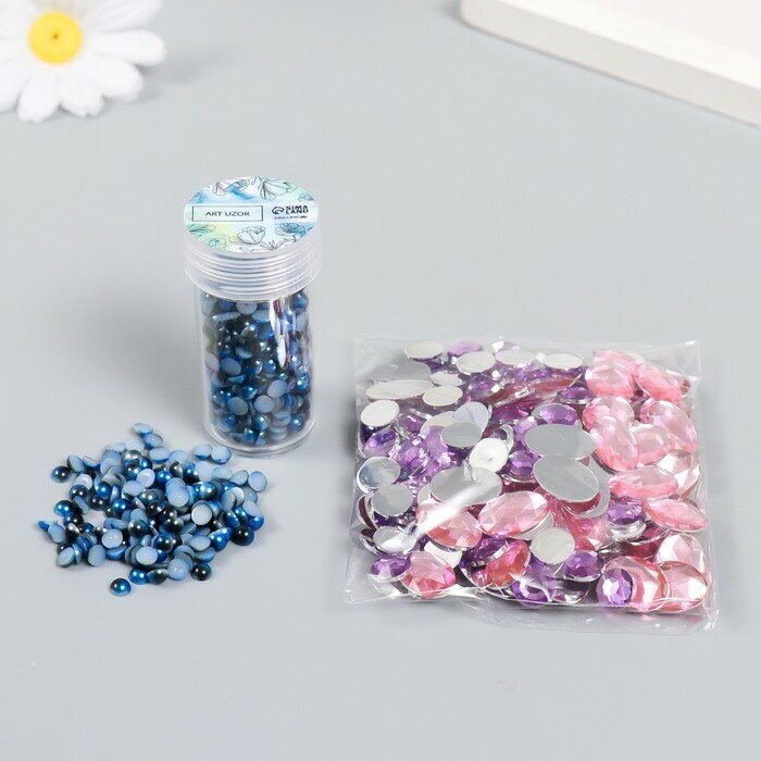 Декор «Градиент синий», d=4 мм, 10 г, 200 шт, 5×2.5 см