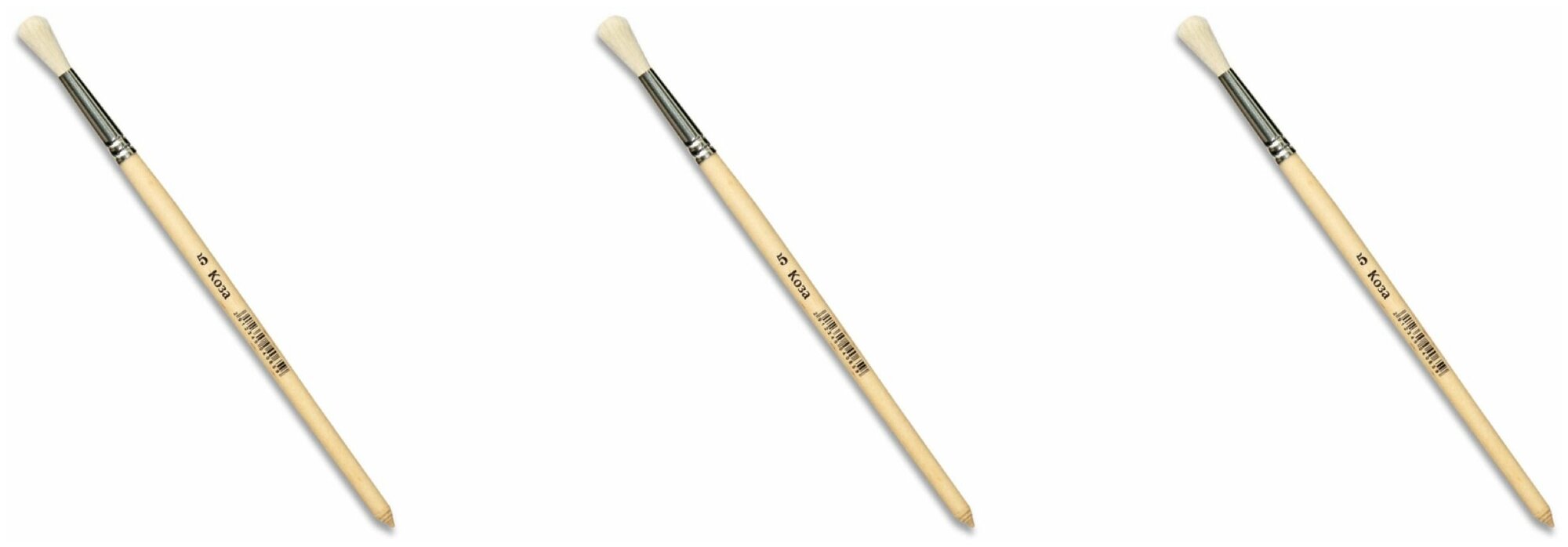 №1 School Кисть для рисования коза круглая №5, 3 шт