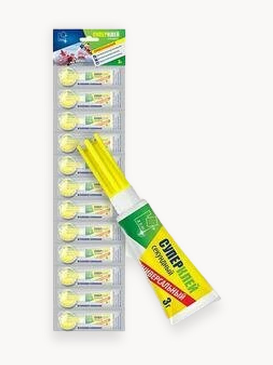 Суперклей моментальный, универсальный, для кожи, резины и ткани, 3 г