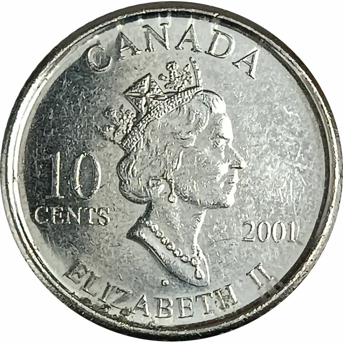 10 центов 2001 Канада Международный год добровольцев из оборота