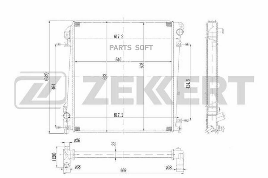 ZEKKERT MK-1578 Радиатор охлаждения двигателя Ford Explorer III 02- ()