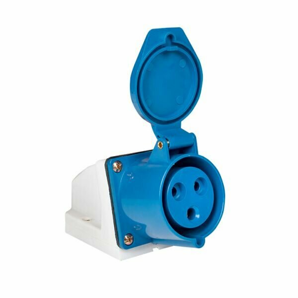 Розетка стационарная наружная 113 2Р+РЕ 16А 220В IP44 EKF, ps-113-16-220