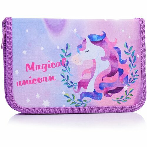 Пенал 1отд. большой ПО-41 Unicorn 130х200мм откид. планка ткань пчелка ПО-41 (жен)