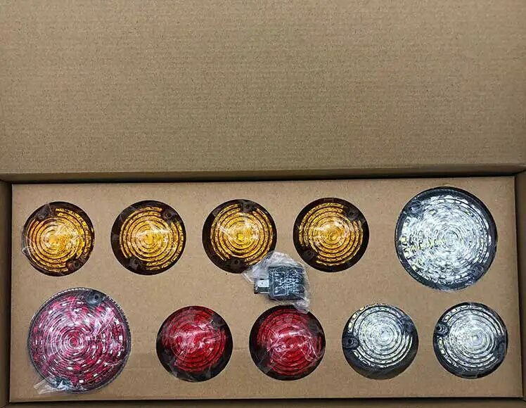 10 шт. дымчатый + красный Передний + задний Противотуманные фары задний свет полный комплект светодиодных ламп обновленный комплект для Land Rover Defender 1990-2016