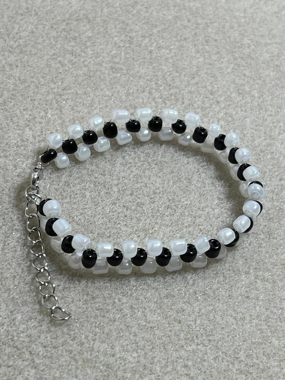 Браслет, бисер, стекло