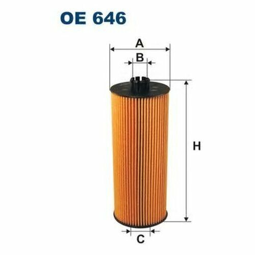 Фильтр масляный Filtron OE646, 214 мм, 83 мм