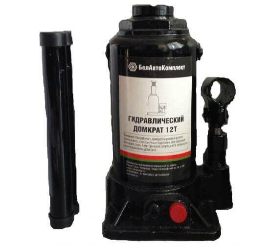 Домкрат бутылочный, гидравлический двухштоковый 12 тонн (12277)
