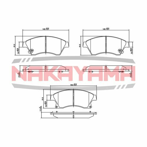 Колодки тормозные дисковые Nakayama HP8236NY