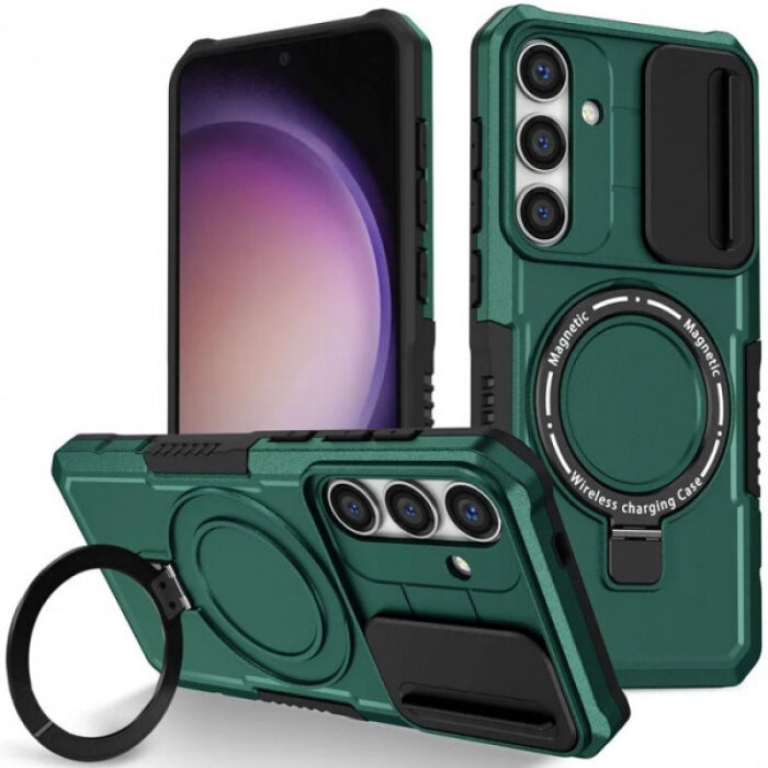 CamShield MagSafe Противоударный чехол для Samsung Galaxy S24 со шторкой для камеры