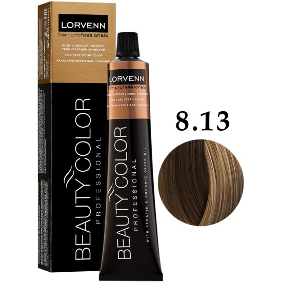 Краска для волос Lorvenn Beauty Color Professional, тон 8.13