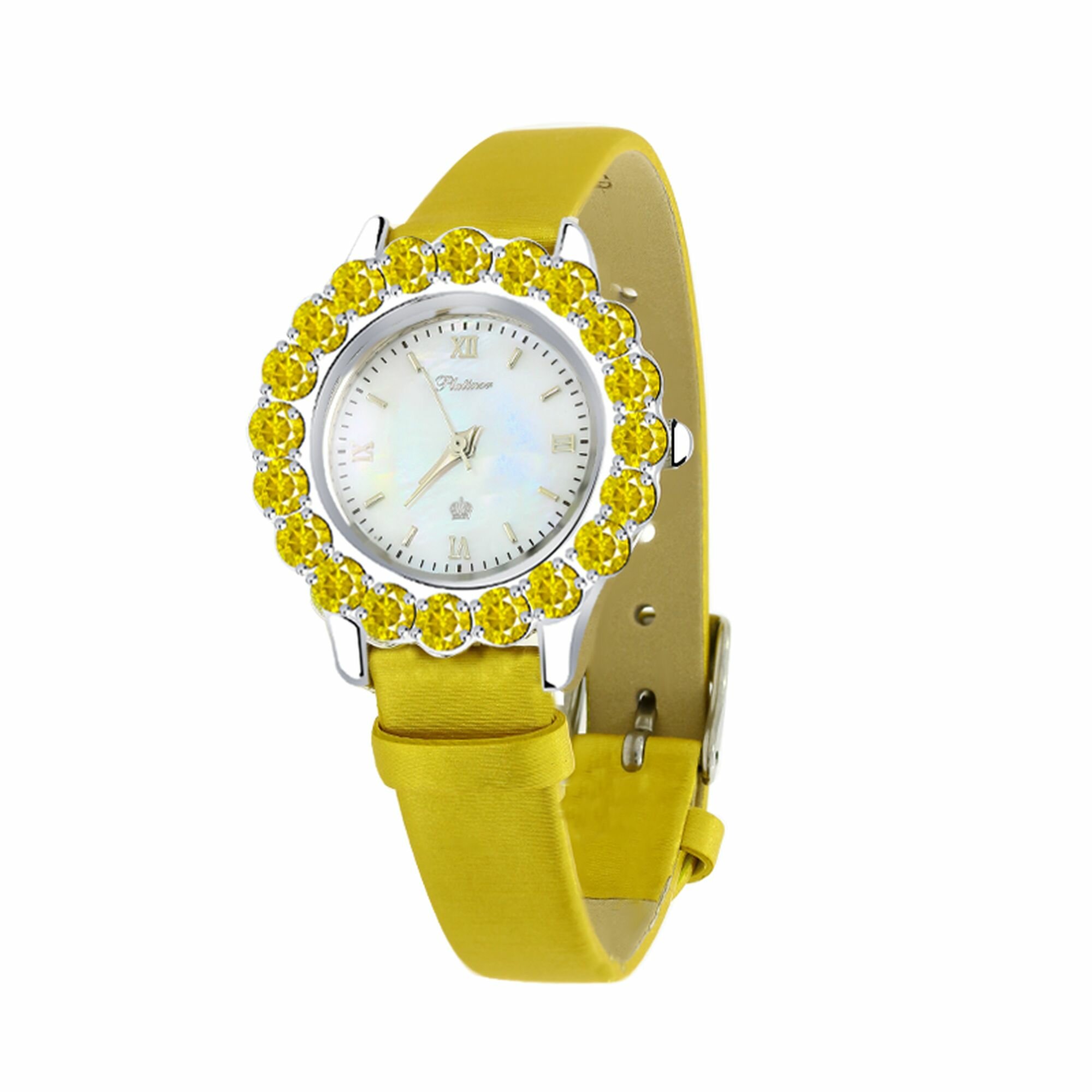 Наручные часы, серебро, фианит