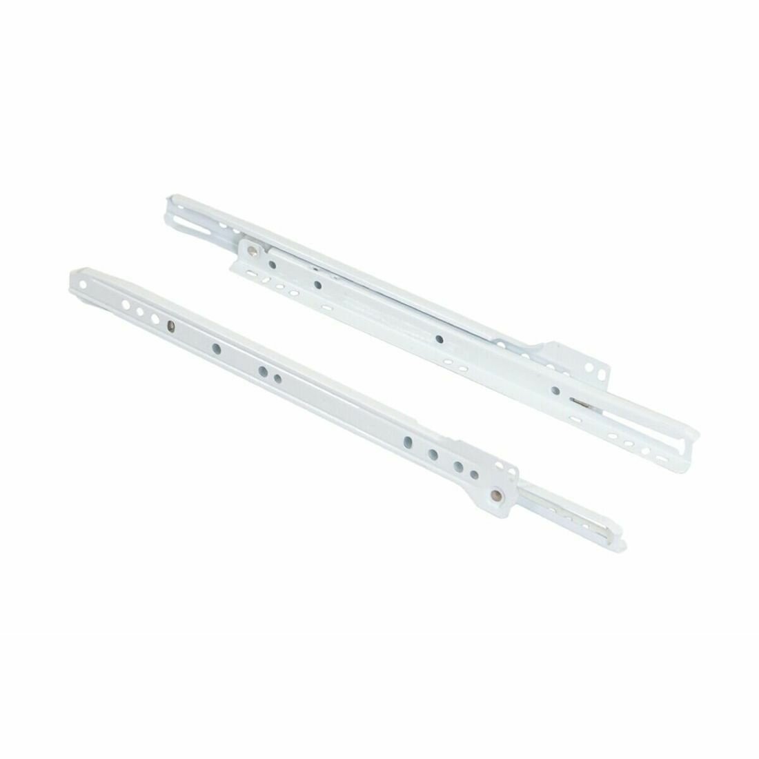 Направляющие для выдвижных ящиков роликовая L-400 0,9мм белая
