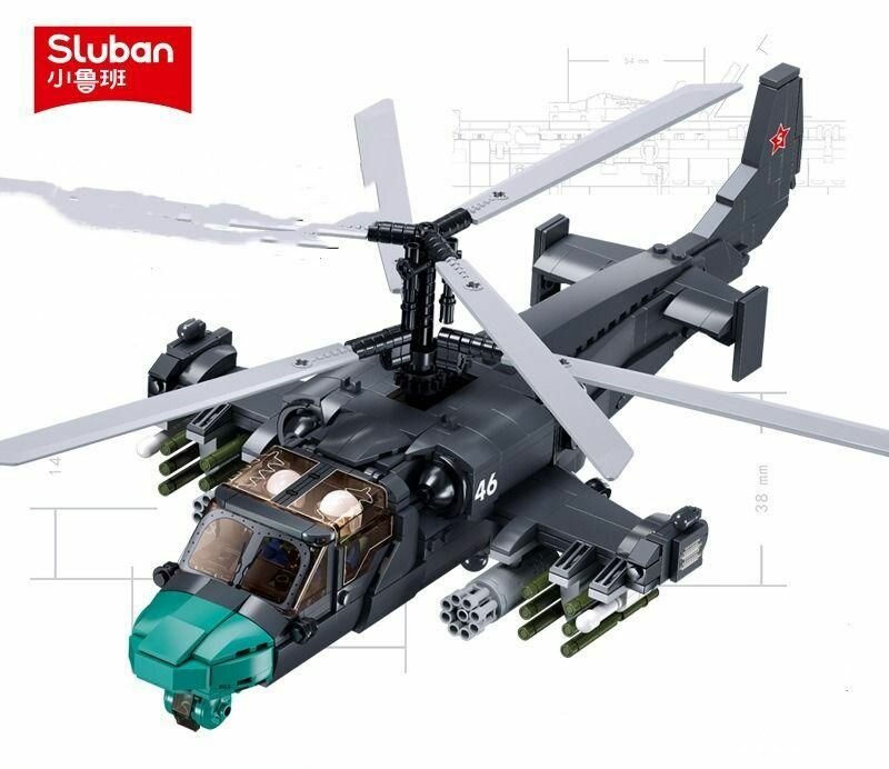 Конструктор SLUBAN серия "Армия"/БТР штурмовая бронированная машина/Тайфун vdvs (519 шт)