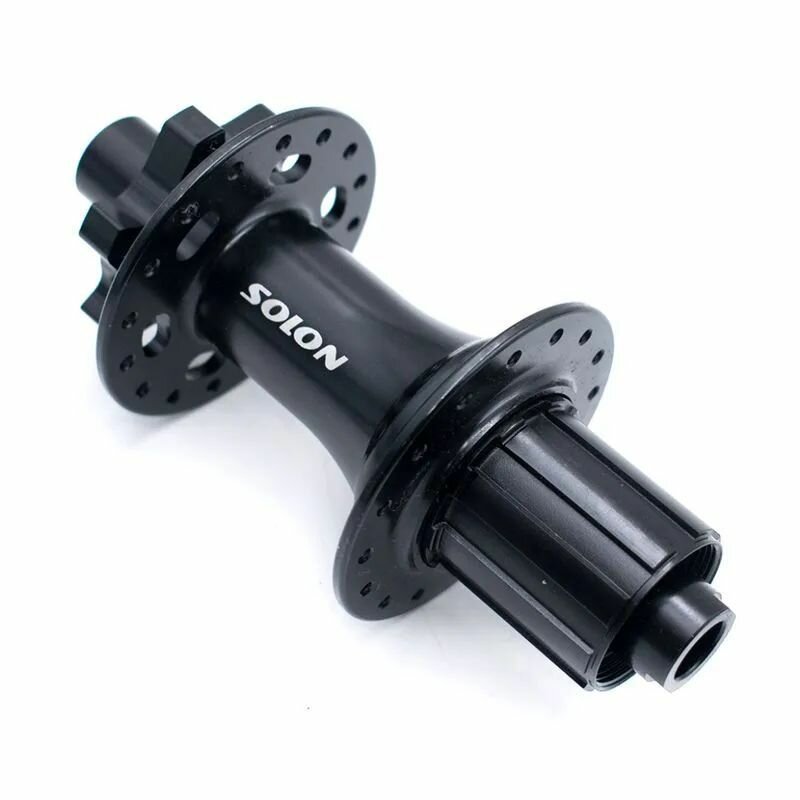 Втулка задняя Solon DH938TR BOOST 32 спицы, под дисковый тормоз, ось M12 148 мм, 4 промподшипника, под кассету 10-ск