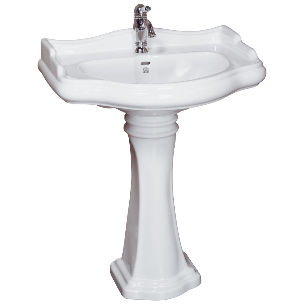 Раковина на пьедестале Migliore Bella 73 ML. BLL-25.073. BI/ML. BLL-25.107. BI белая