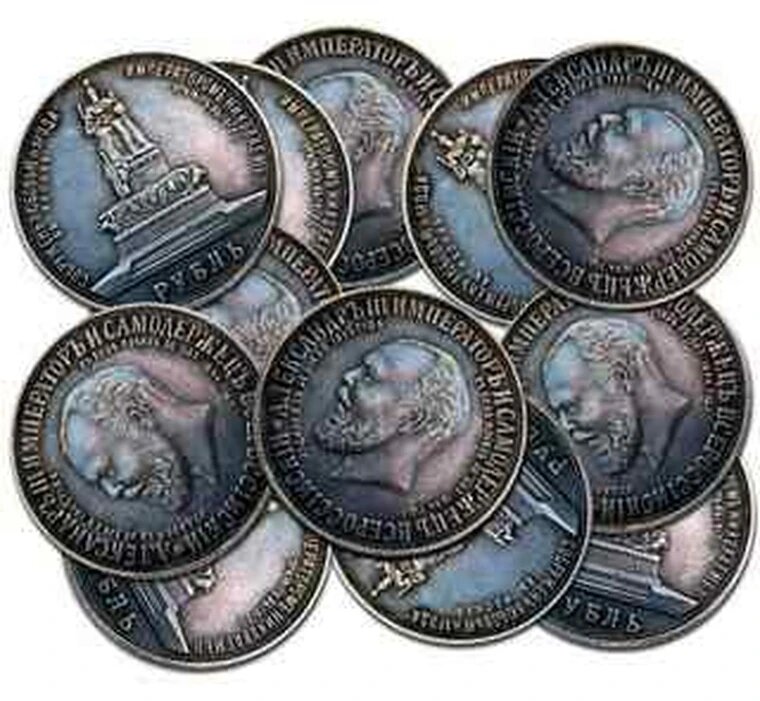 Набор монет ОПТом рубль 1912 года Трон 10 штук сувенирные копии монет монеты, нумизматика, деньги для коллекции