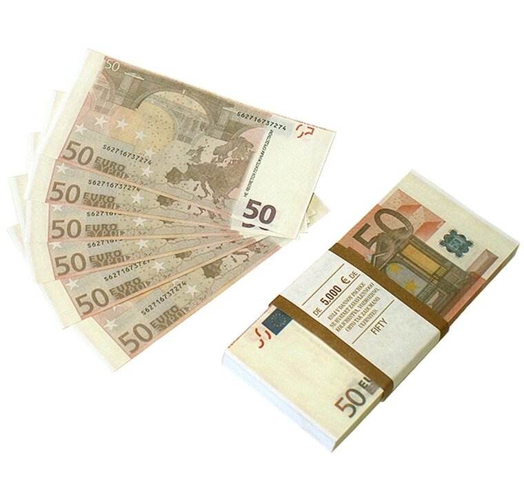 50 евро 2002 года банк приколов пачка купюр сувенирная копия, банкноты и купюры редкие коллекционные