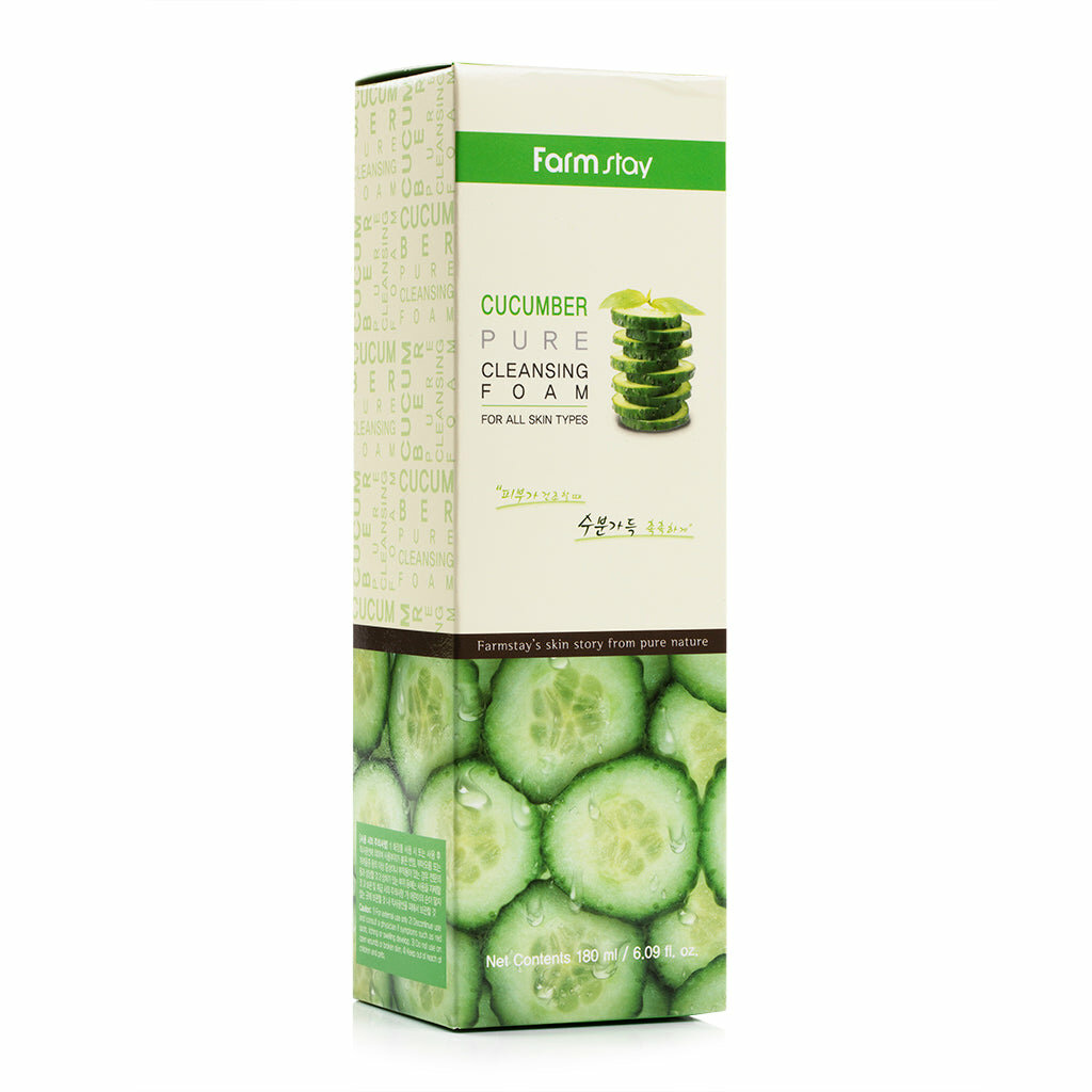 Cucumber Pure Cleansing Foam Очищающая пенка для чувствительной кожи лица с экстрактом огурца 180 мл