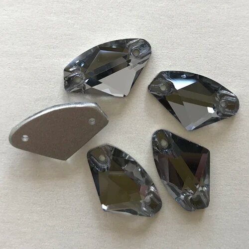 YANRUO 3256 стеклянные кристаллы для шитья 12X19mm 16Pcs, Black Diamond