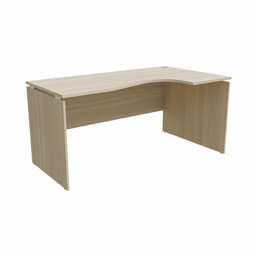 Стол письменный / криволинейный СК157R, р. 1570х900х750, Ясень шимо светлый