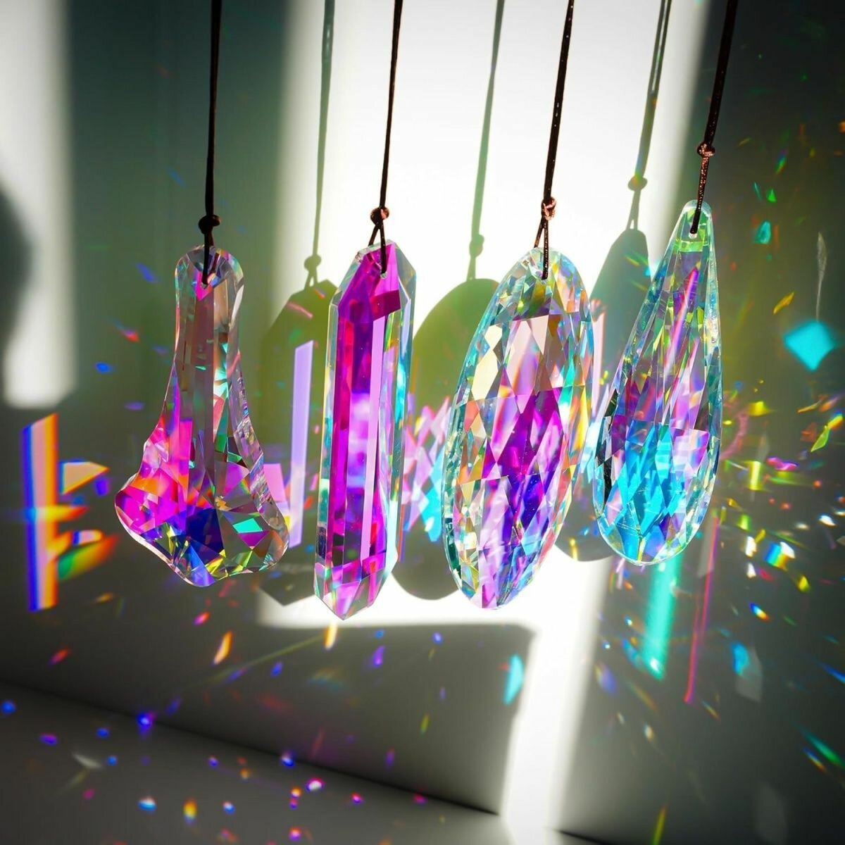 Хрустальный ловец солнца, кристалл, ловец снов, подвесная призма