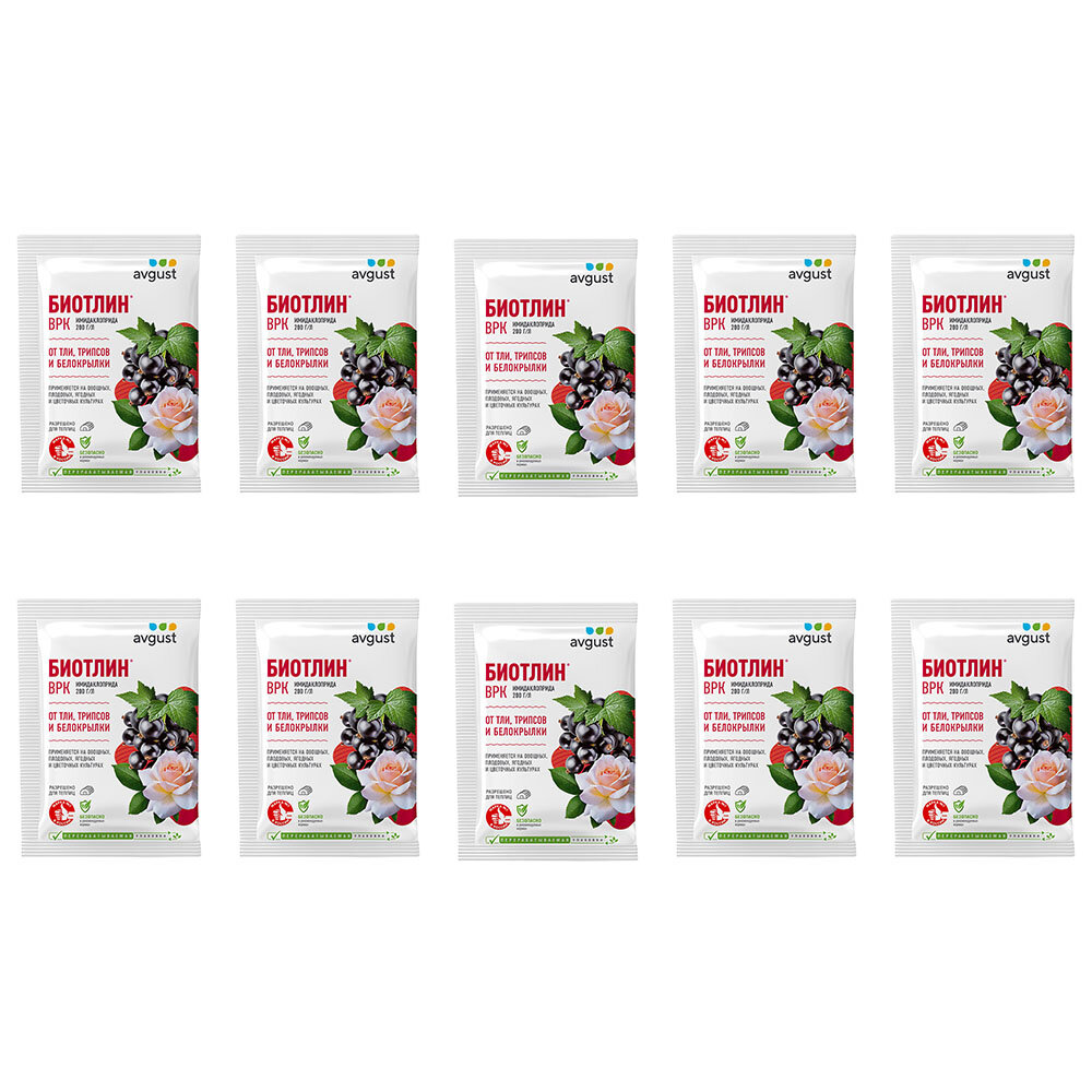 Средство защиты от тли и белокрылки Avgust Биотлин 3 мл (10 шт.)