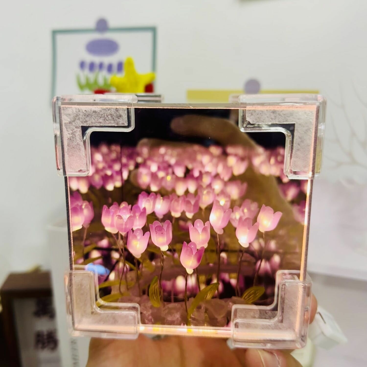 Ночник с тюльпанами, подарок девушке, ночник для девочки diy,21 цветок