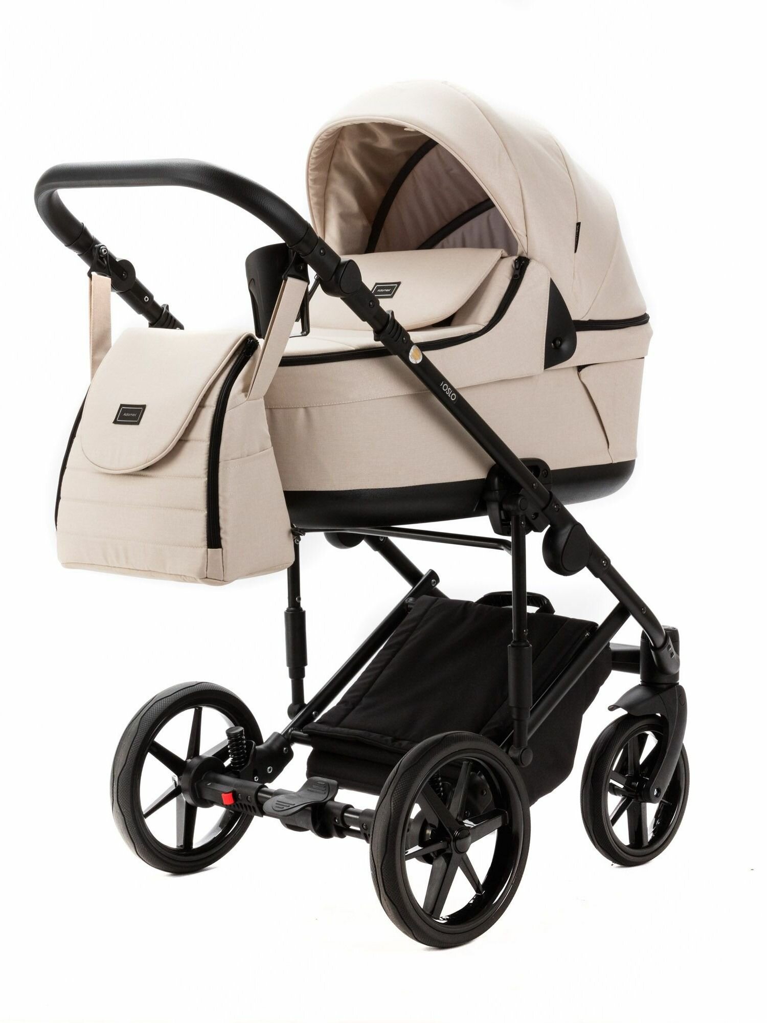 Детская универсальная коляска Adamex Locco Light TIP LL-TK110 (2в1) Светло-бежевая ткань