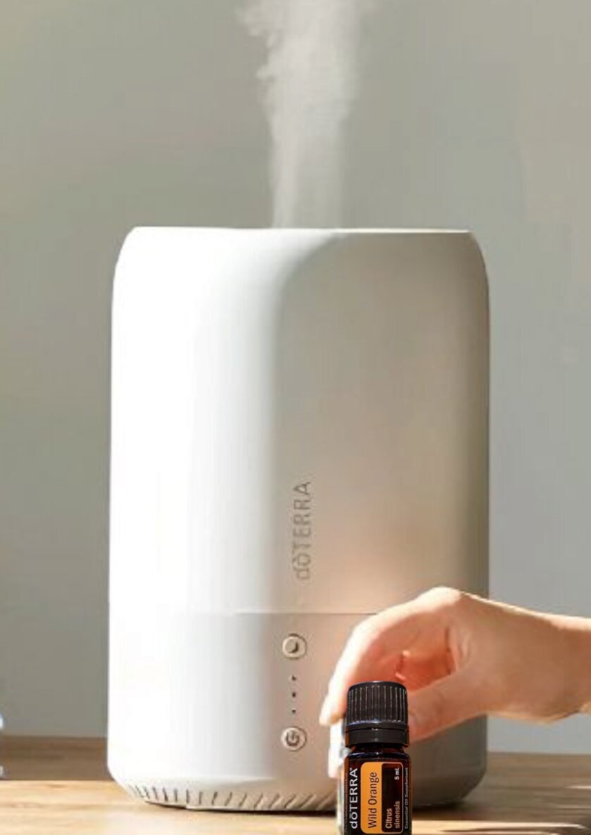Набор для ароматерапии. Увлажнитель воздуха DoTERRA Dawn Aroma Дотерра с Эфирным маслом Дикий апельсин 5 мл