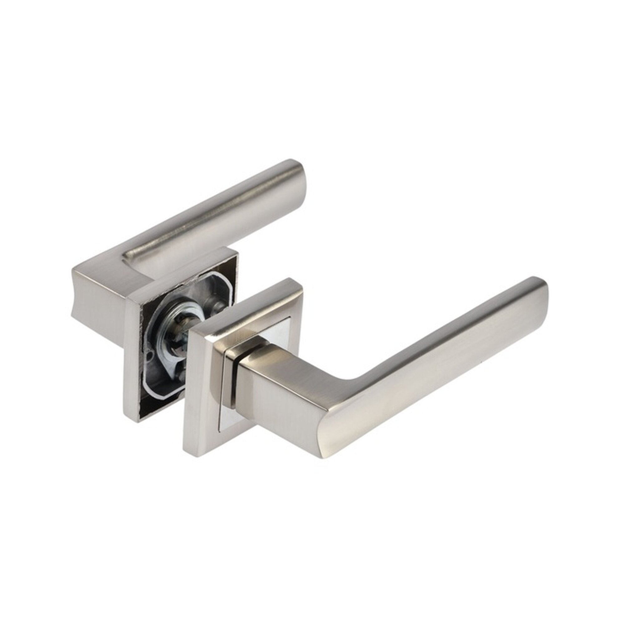 Ручка LOCKLAND 009, металл, квадратная розетка, сатиновый никель