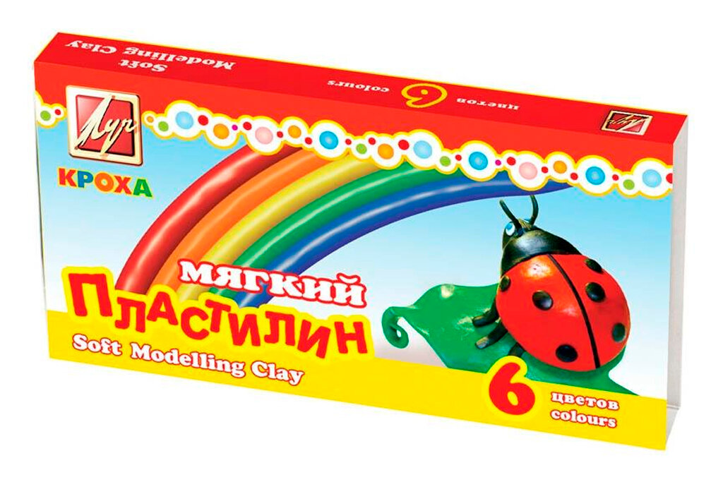 Пластилин Луч Кроха, мягкий, 6 цв.