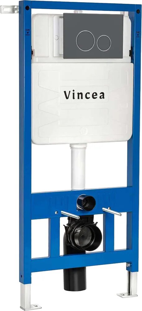 Комплект Инсталляция Vincea VIS-601 / Кнопка VFP-005GM цвет вороненая сталь