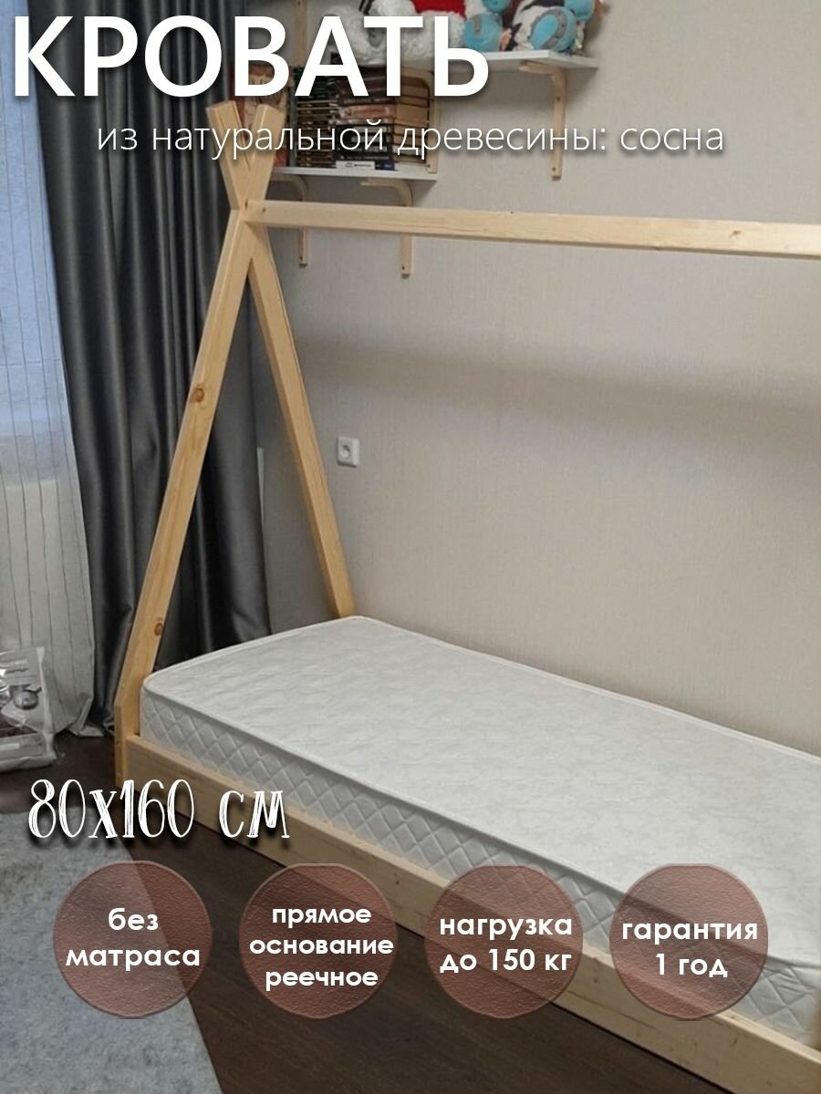 Детская кровать-домик Монтессори Вигвам-1