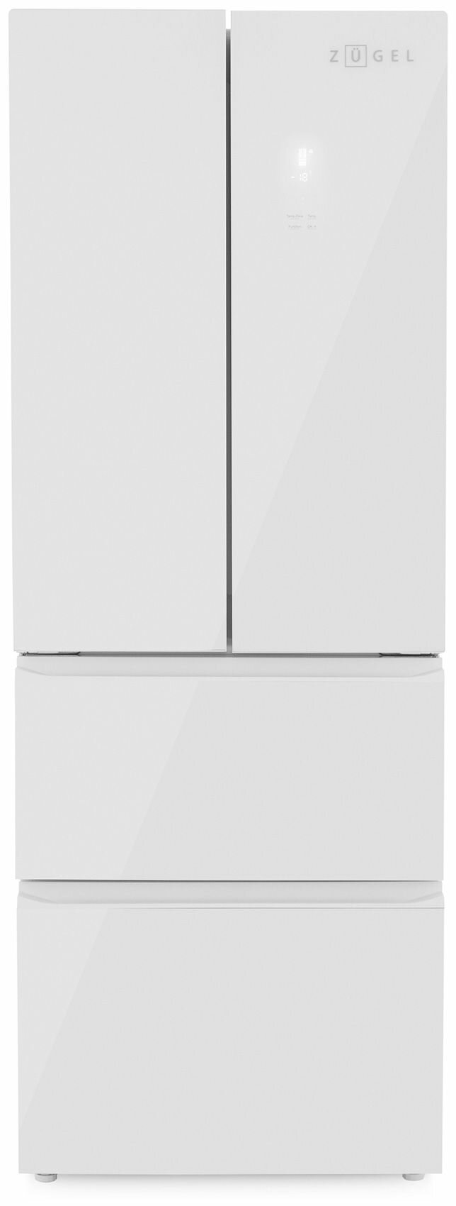 Холодильник Side by Side ZUGEL ZRFD361W, белое стекло