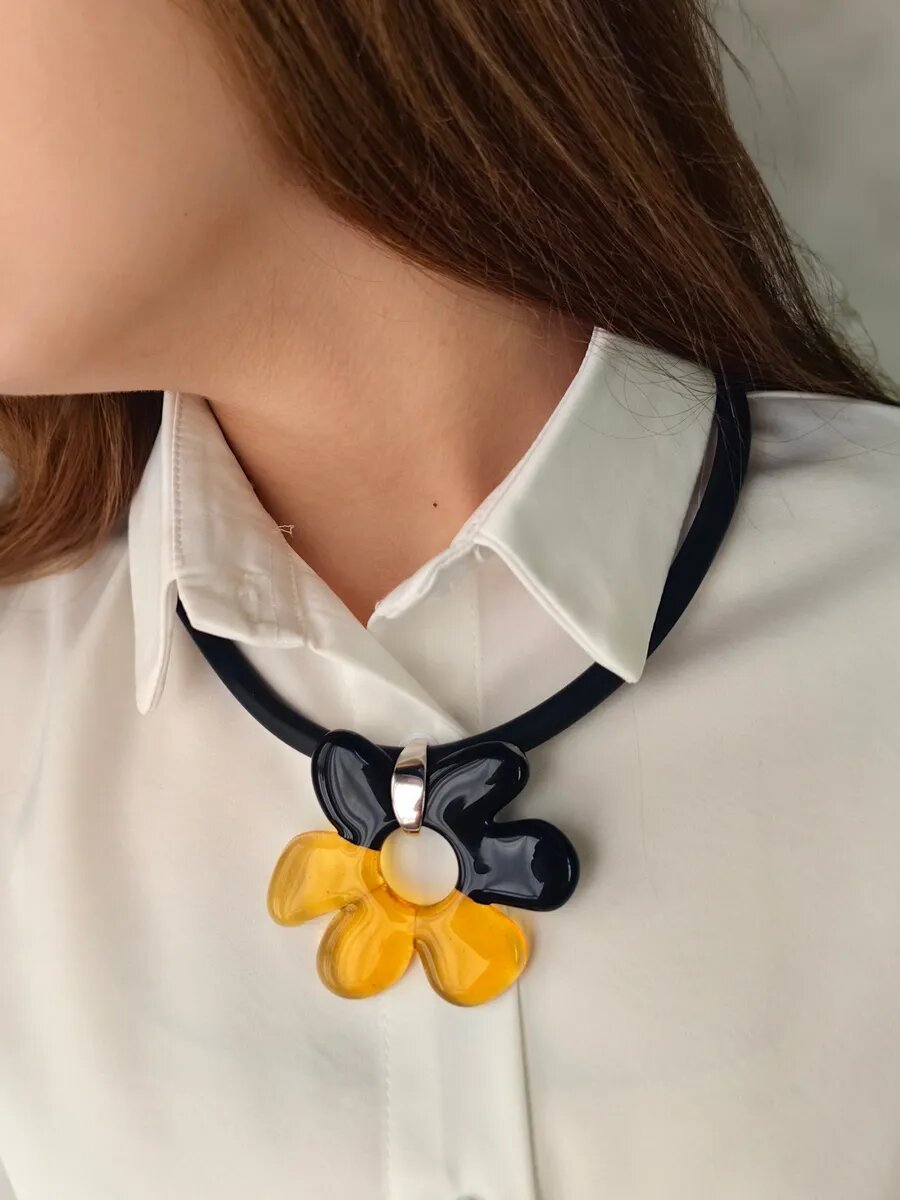 Колье, стекло, муранское стекло