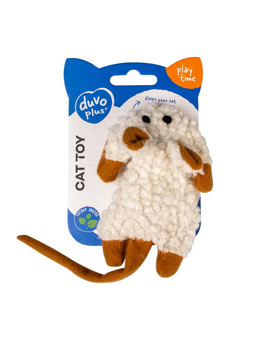 Игрушка для кошек плюшевая Кудрявая мышь