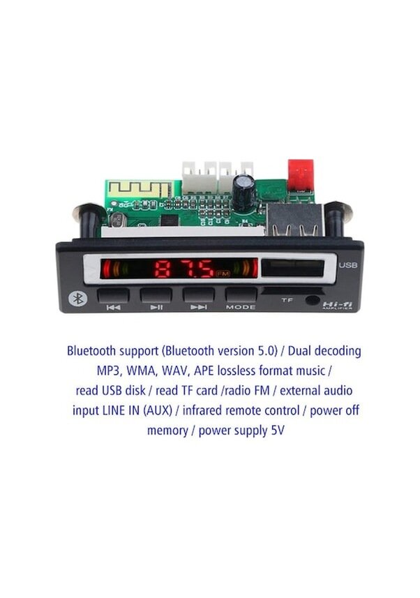 V5.0 USB-радио, беспроводной FM-передатчик, Bluetooth Aux-приемник, разъем 3,5 мм, ЕС, два динамика, портативная автомобильная аудиосистема