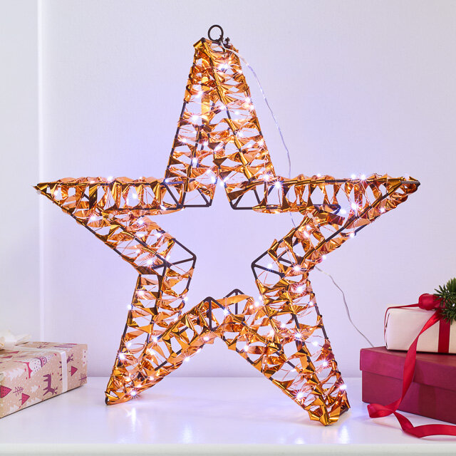 Светодиодная звезда Олбейн 45*8 см, 120 холодных белых LED ламп, IP44, Winter Deco, 1001347