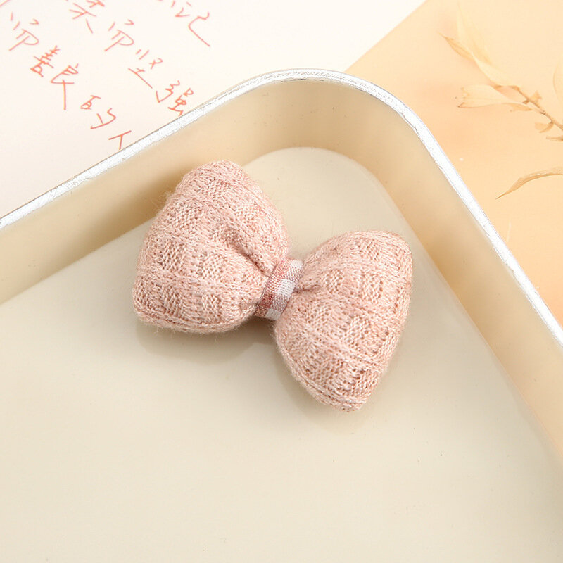 Трёхмерный бантик вафельного цвета с хлопковым наполнителем, аксессуар для волос, детали для рукоделия, декоративные элементы для одежды кукол, материалы для украшения шляп, креативный набор материало