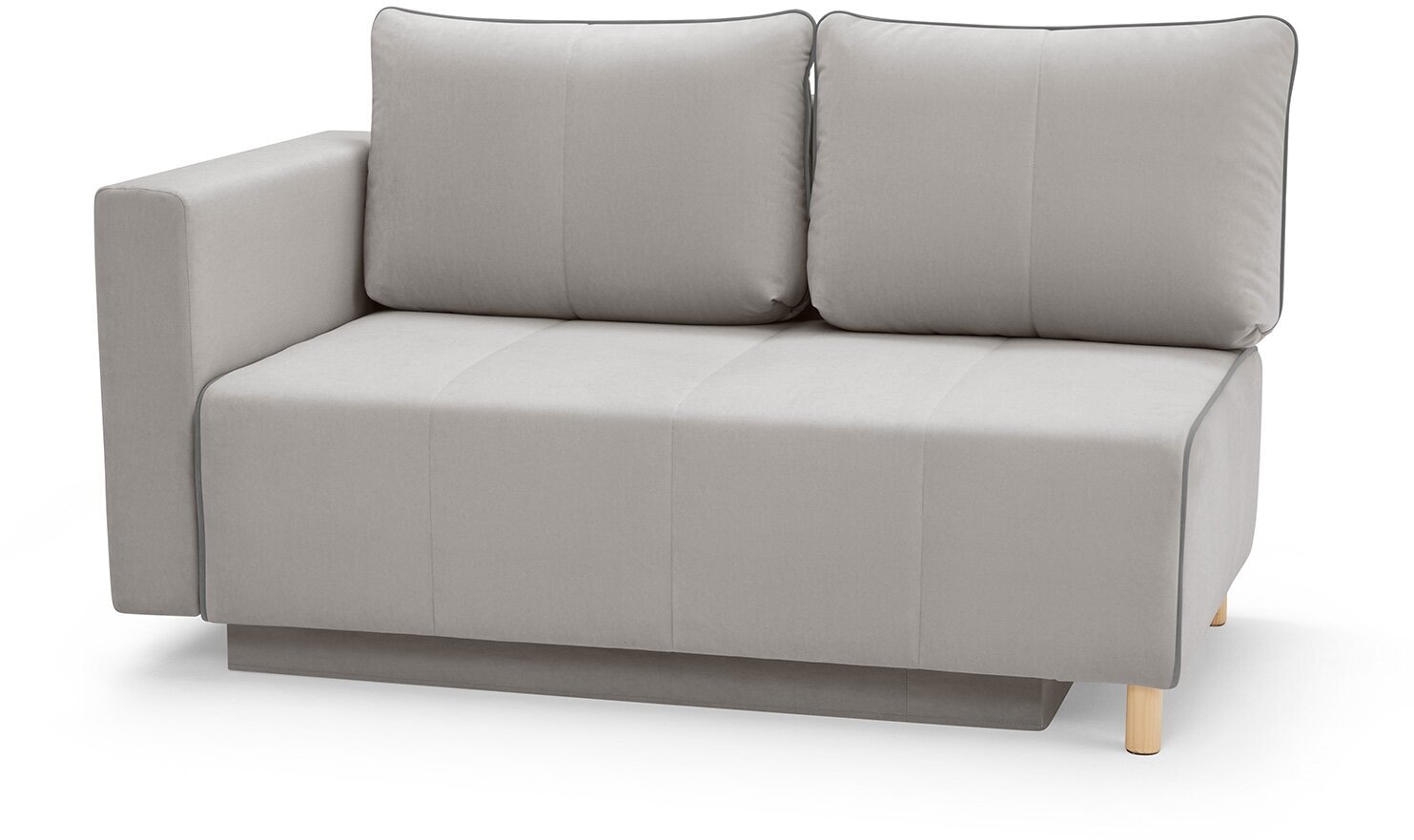 Диван-кушетка SCANDICA Вигго прямой, 147х85х83 см, еврокнижка, цвет серо-бежевый