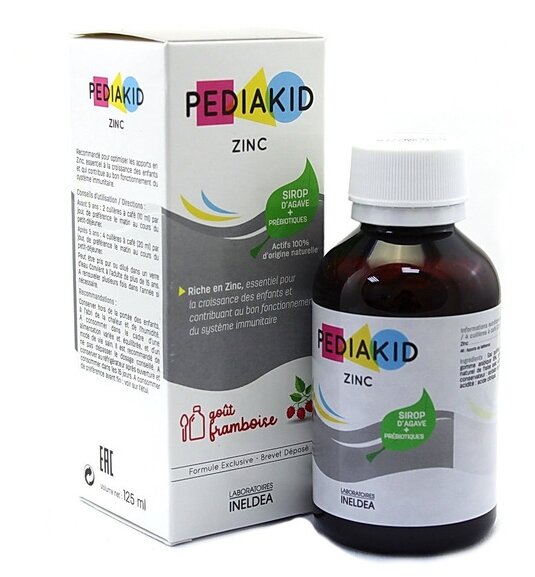 PEDIAKID Zinc фл., 125 мл, 138 г, 1 уп., клубника