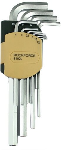 Набор ключей шестигранных удлиненных 1.27-10мм 10 предметов ROCKFORCE